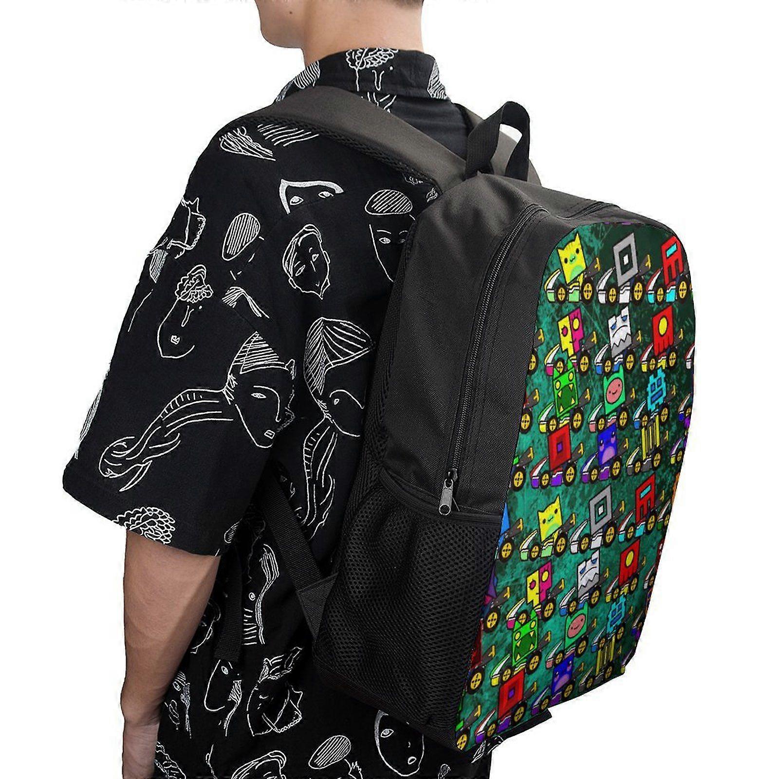i291 Ship Geometry Dash Backpack Casual Daypack School Bag Backpack ...