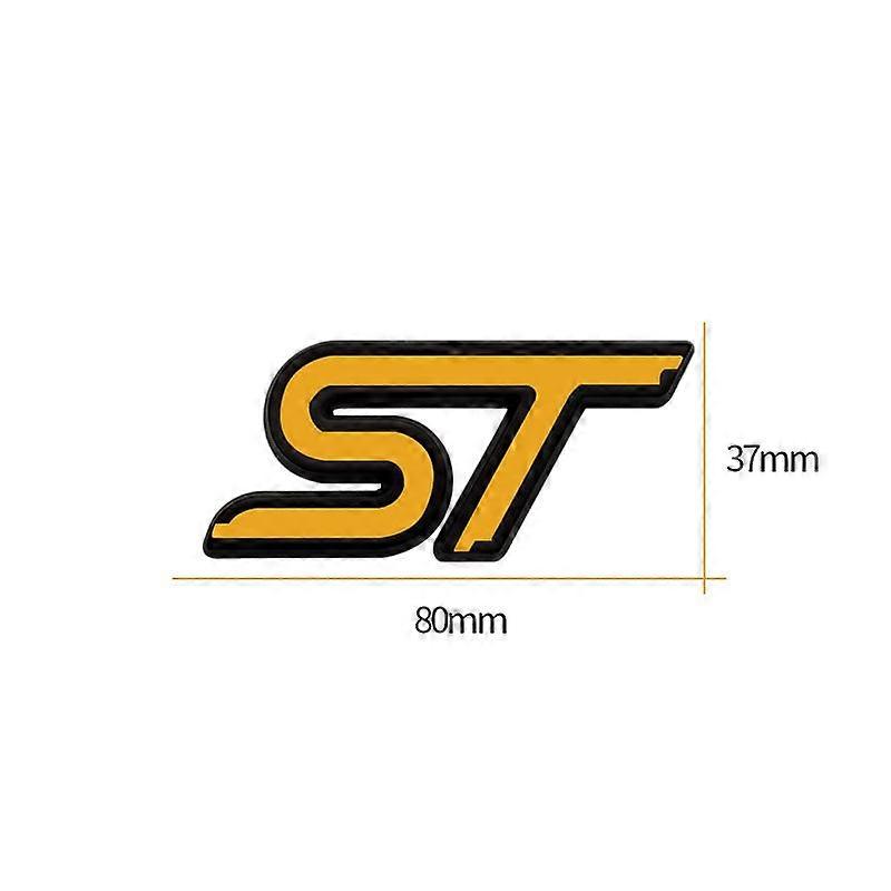 ST Logo Grille Badge 3D Metal Emblem Decal For ST Line Fiesta Focus ...