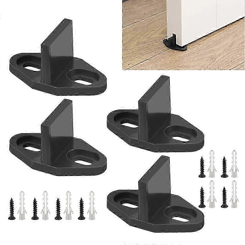Pack of 4 Heavy Duty Floor Guide Sliding Door Clips for Sliding Barn ...