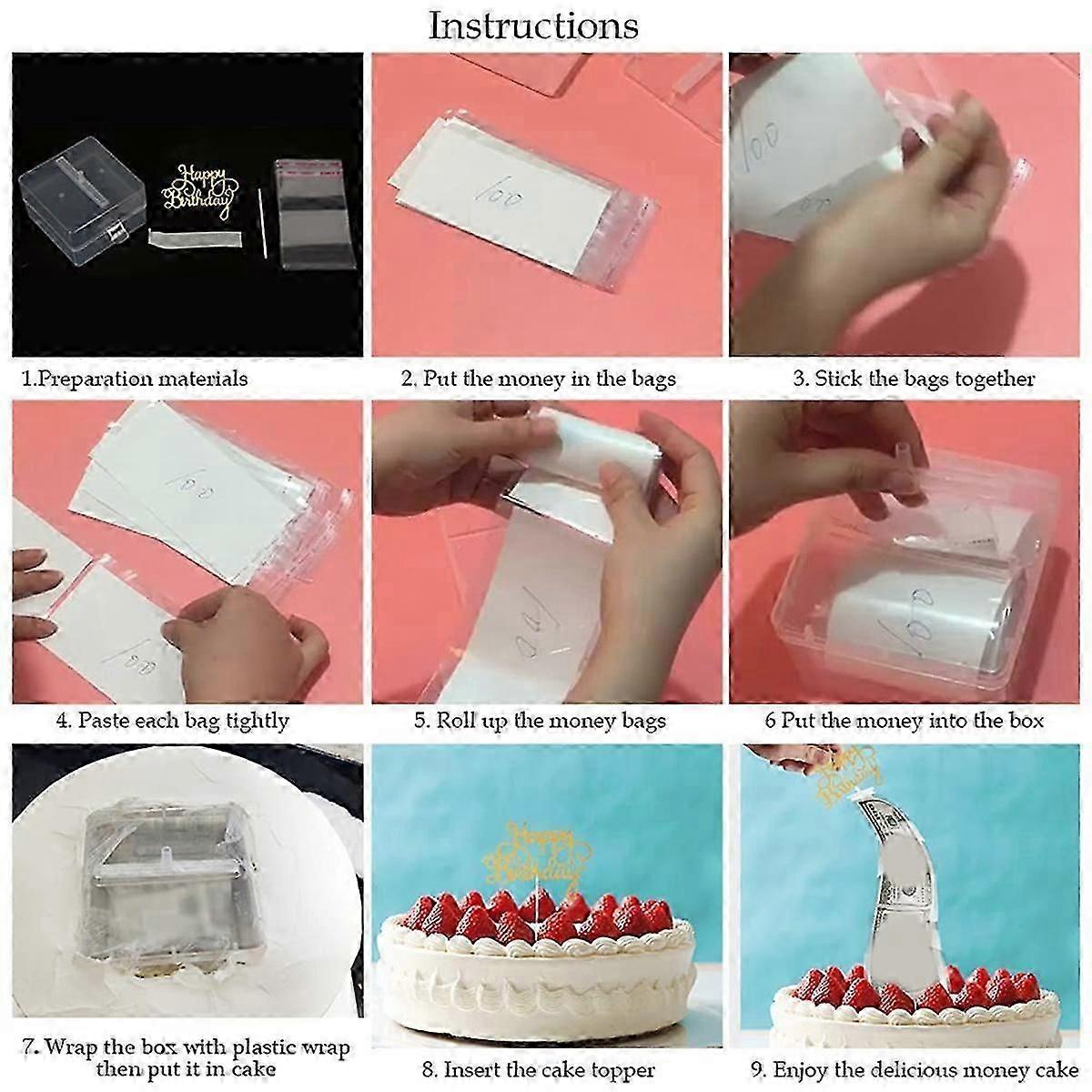 Cake Money Box Set, Money Pulling Cake Making Mold,Cake ATM Money Box ...