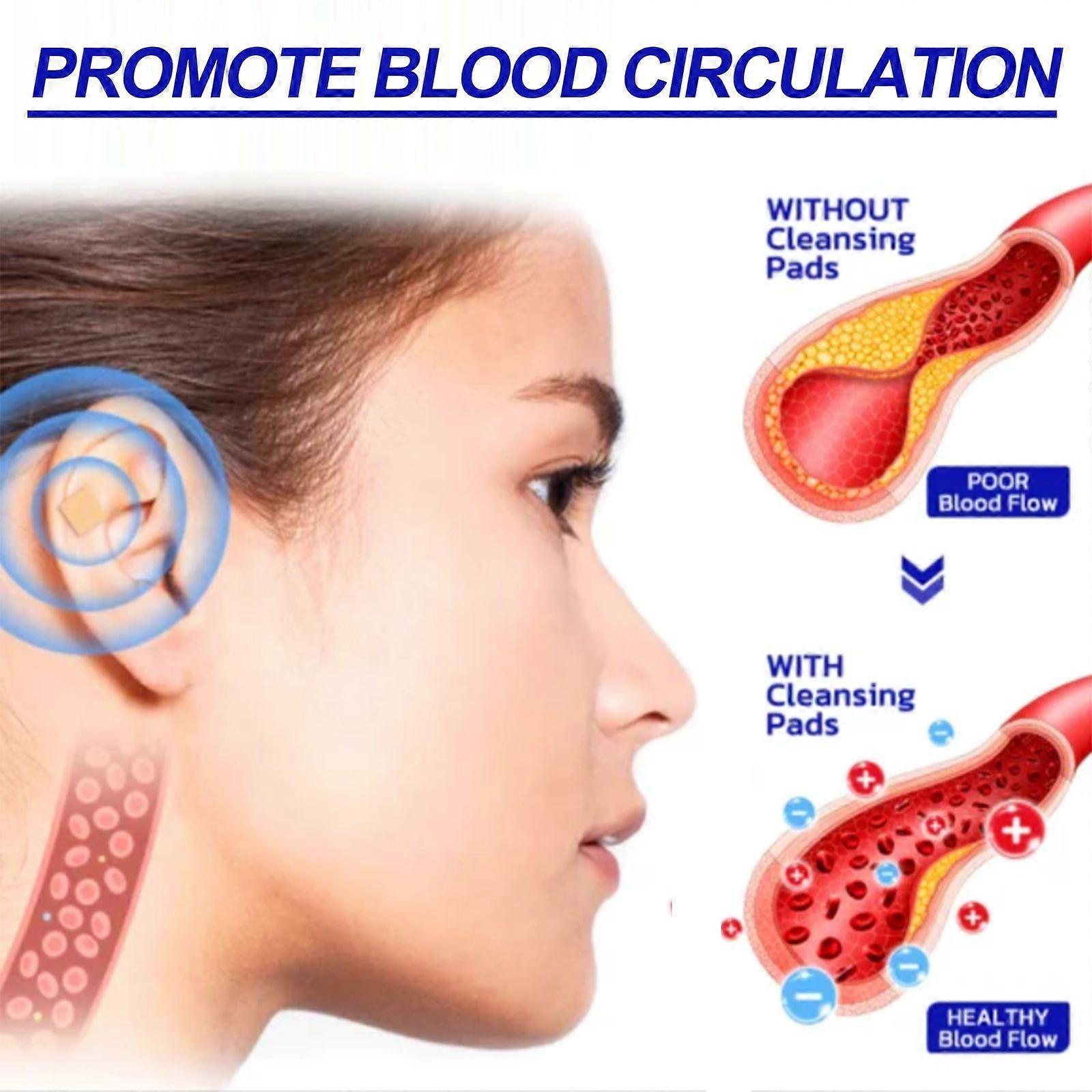 Magnetic Point Ear Acupoint lymphatic Cleansing Pads, Relieve Lymphatic ...