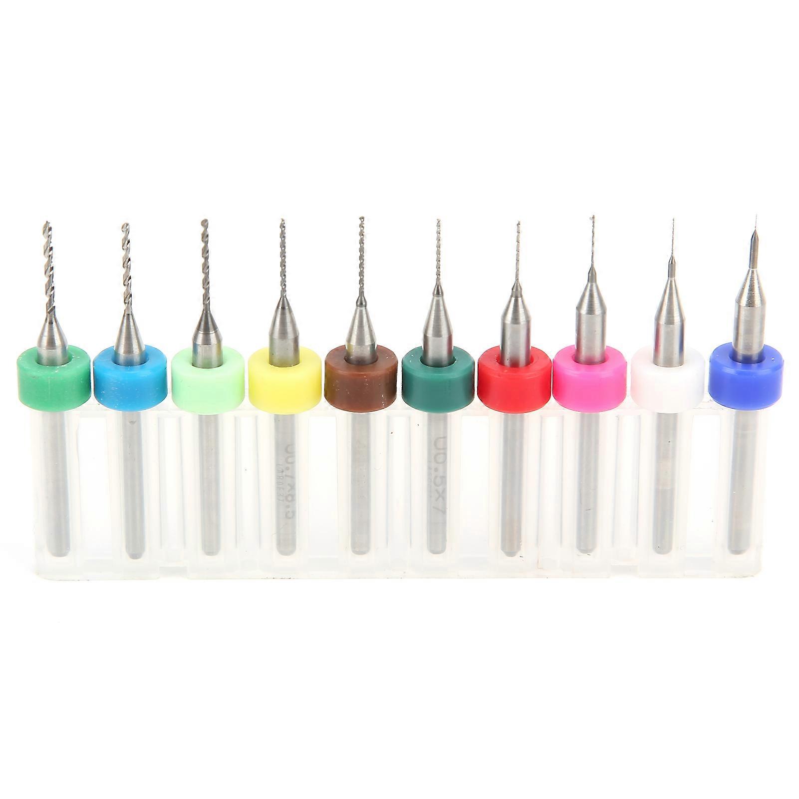 10Pcs PCB Drill Bit Straight Handle Twist Tungsten Steel Mini Punch ...