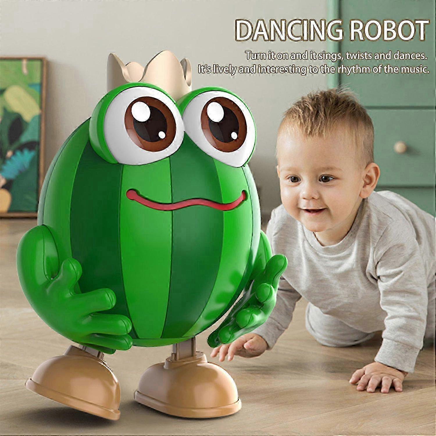 Interactive LED Music Robot Toy Dancing Watermelon Prince for Kids with ...