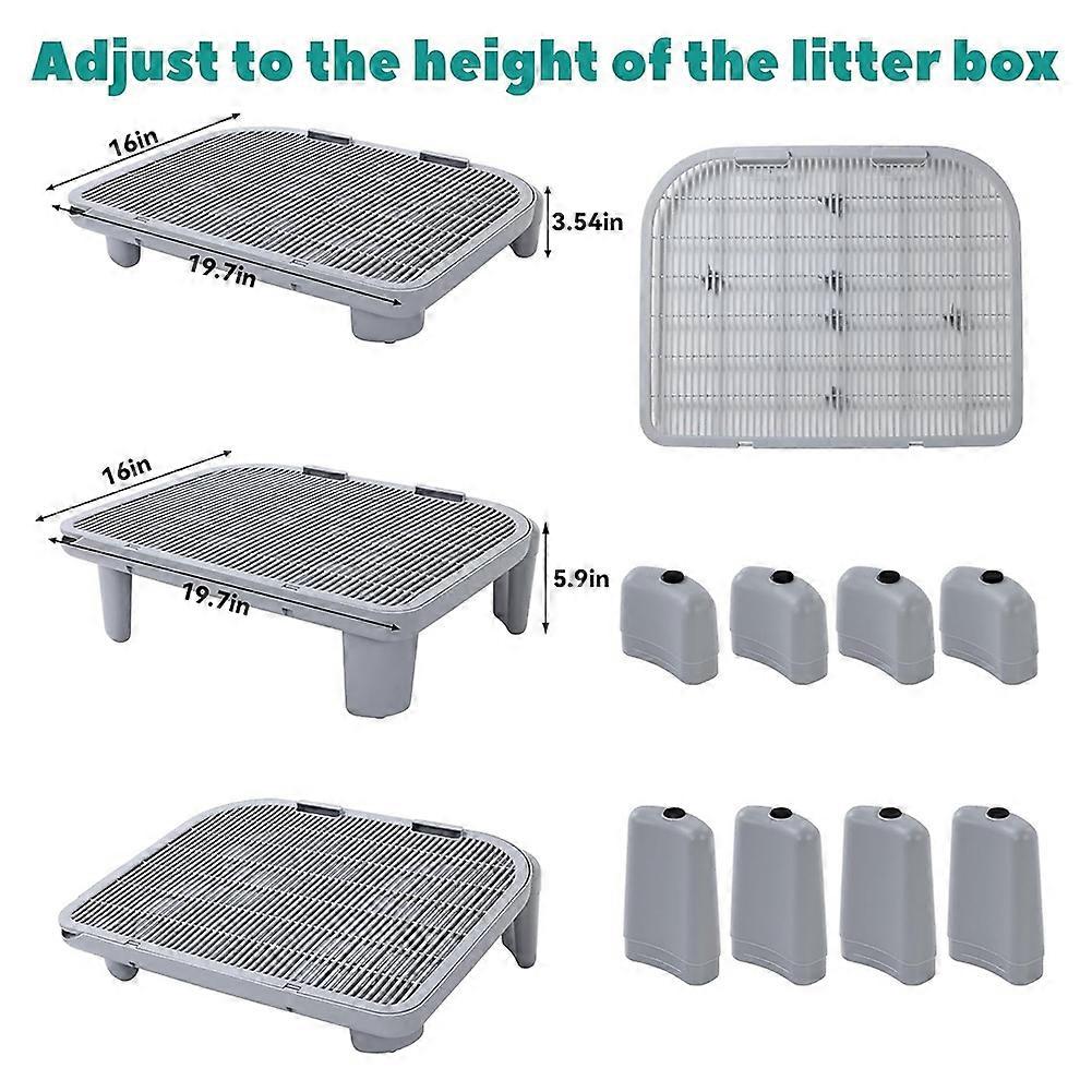 Adjustable Cat Ramp for Litter Box Elevated Cat Litter Ramp for Cat ...