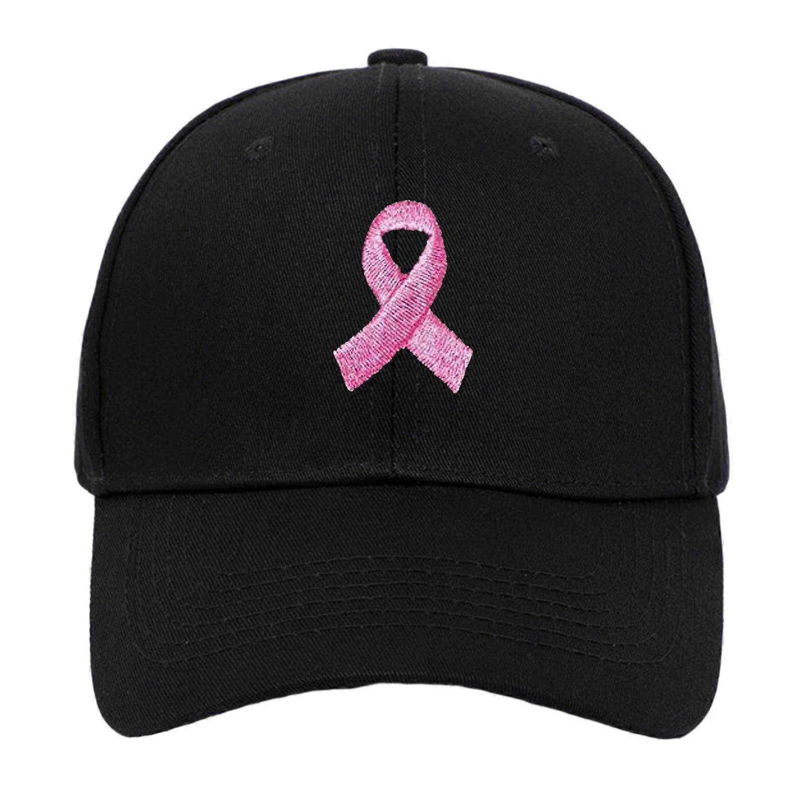 Embroidery Ribbon Baseball Cap for Female Male BreastCancer Supporter ...