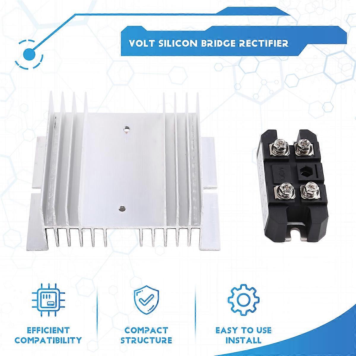 Volt Silicon Single 1 Phase Diode Metal Case Bridge Rectifier MDQ 100A ...