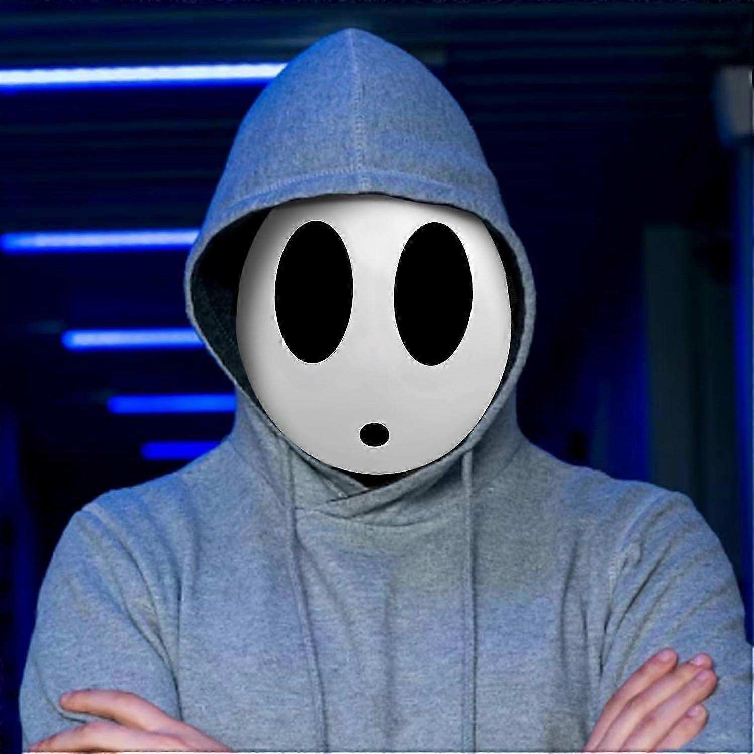 Shy Guy Mask for Halloween Cosplay White Full Face Anime Mask Costume ...