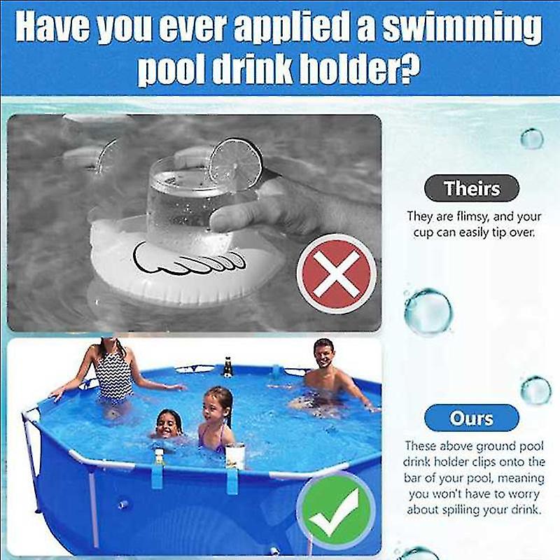 6pcs Poolside Cup Holder For Most Above Ground Pools Beverage Rack For ...
