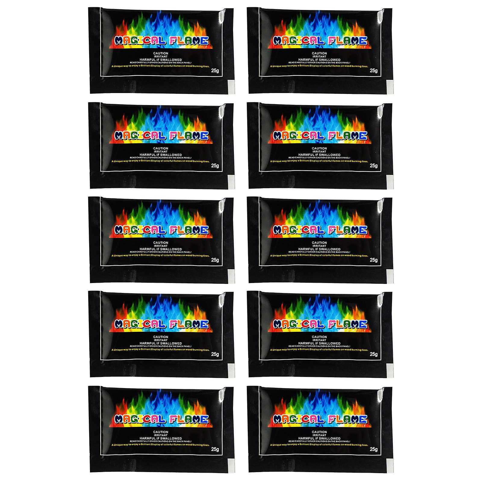 10 Pack Magic Fire Powder Colorful Flames Packets for Bonfires ...