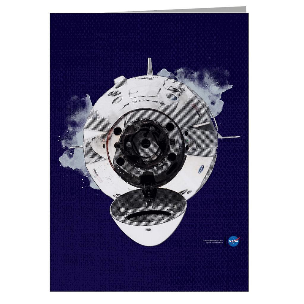 NASA SpaceX Dragon Capsule Docking Greeting Card | Fruugo UK