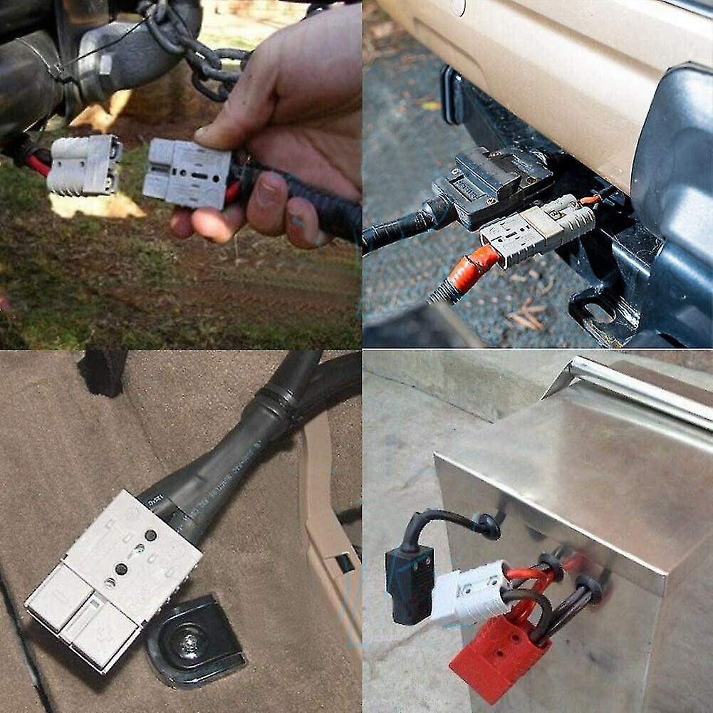 10pcs For Anderson Style Plug Connectors Dc Power Tool 50a 12-24v 6awg ...