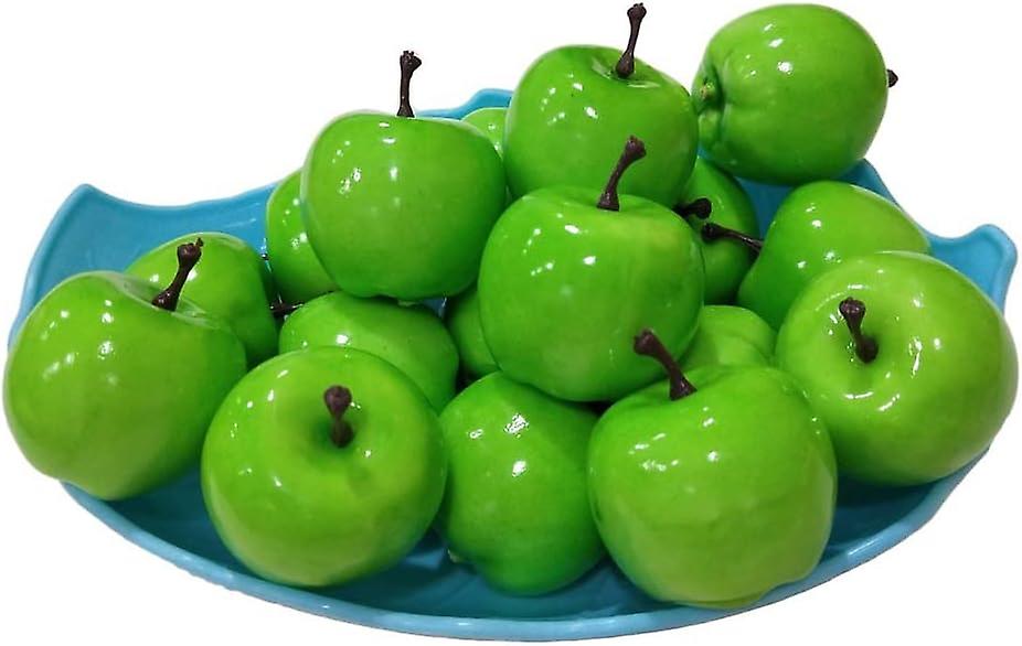 20 Pcs Artificial Simulation 1.3 Inch Mini Green Apple Fake Fruit | Fruugo UK