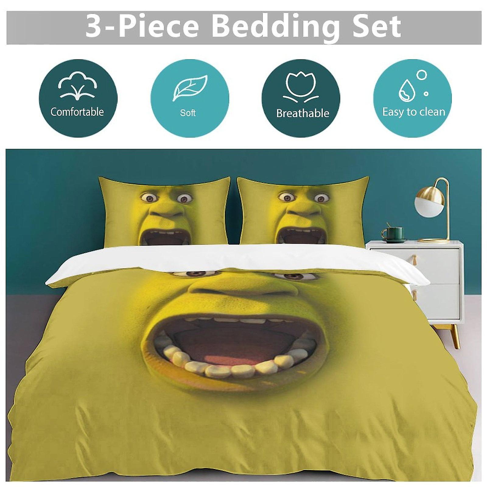 Shrek Bedding Sets Cute Bed Cover Anime Cartoon 3D Printed Lightweight ...
