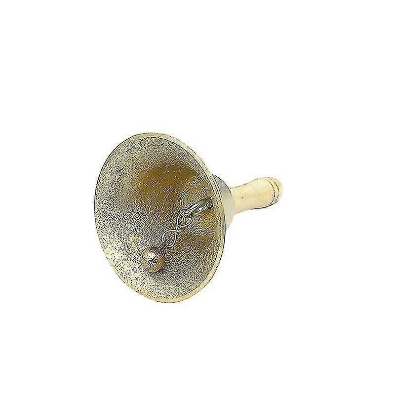 Hand Bell Extra Loud Solid Brass Call Bell Handbells With Wooden Handle ...