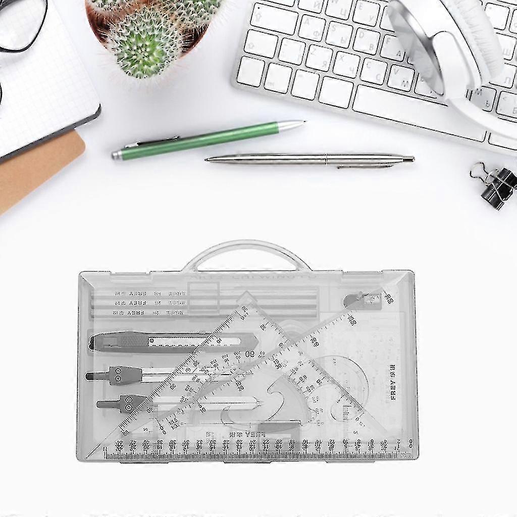 Geometry Set With Divider,set Squares,drawing Square,compasses And ...