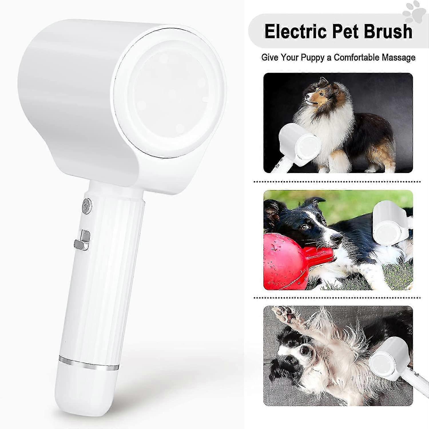 Electric Dog Brush For Long Haired Dogs Slicker Brush For Dogs Shedding ...