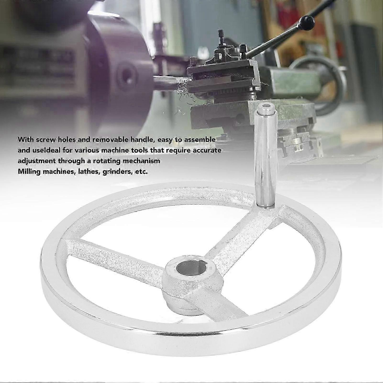 Rotary Handwheel 250mm Dia Cast Iron Chrome Plated 3 Spoked with ...