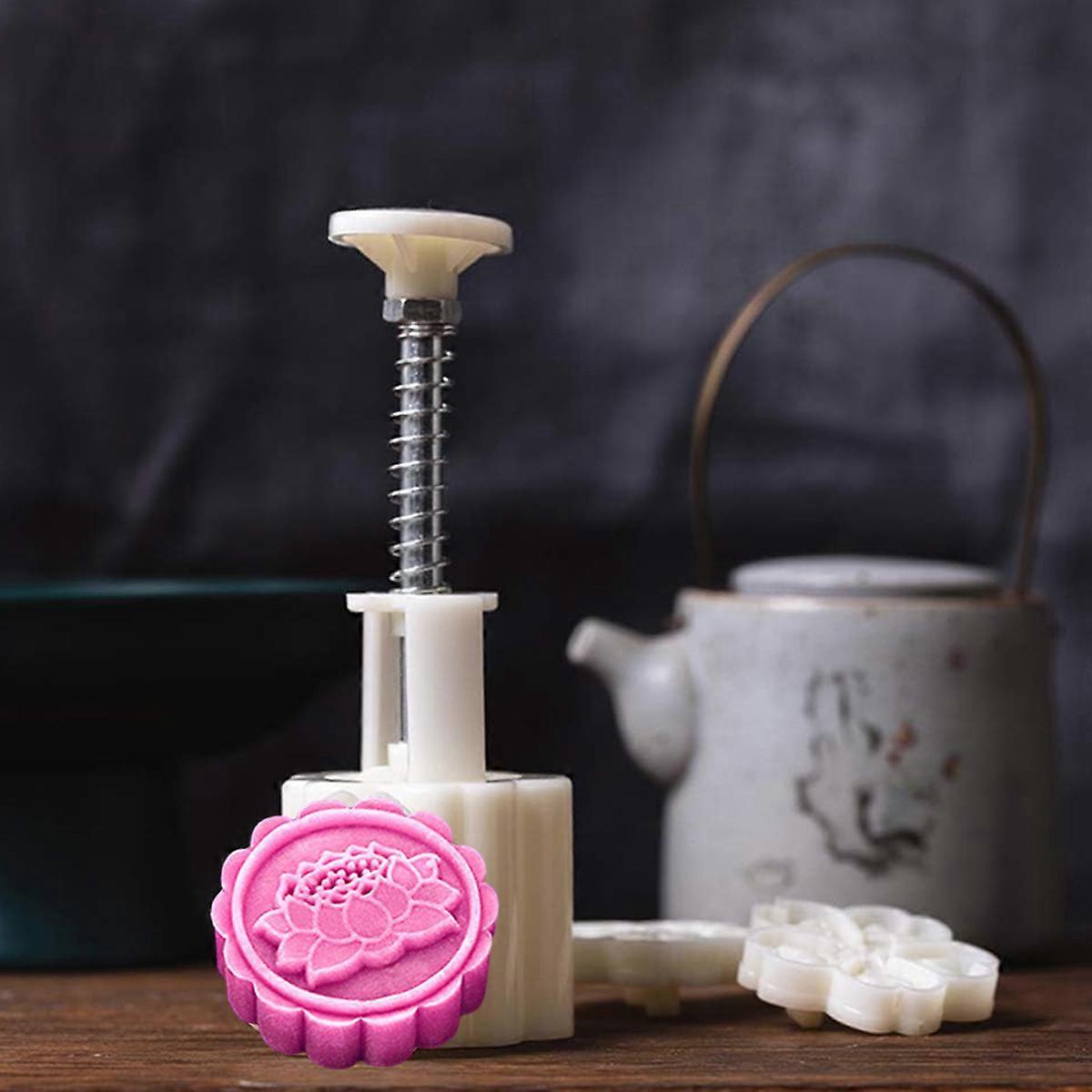 Mooncake Mold Set, Mooncake Press Molds, Mid Autumn Festival DIY Hand ...