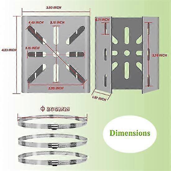 Mounting Bracket With 3 Loops, Stainless Steel Vertical Pole Mount ...