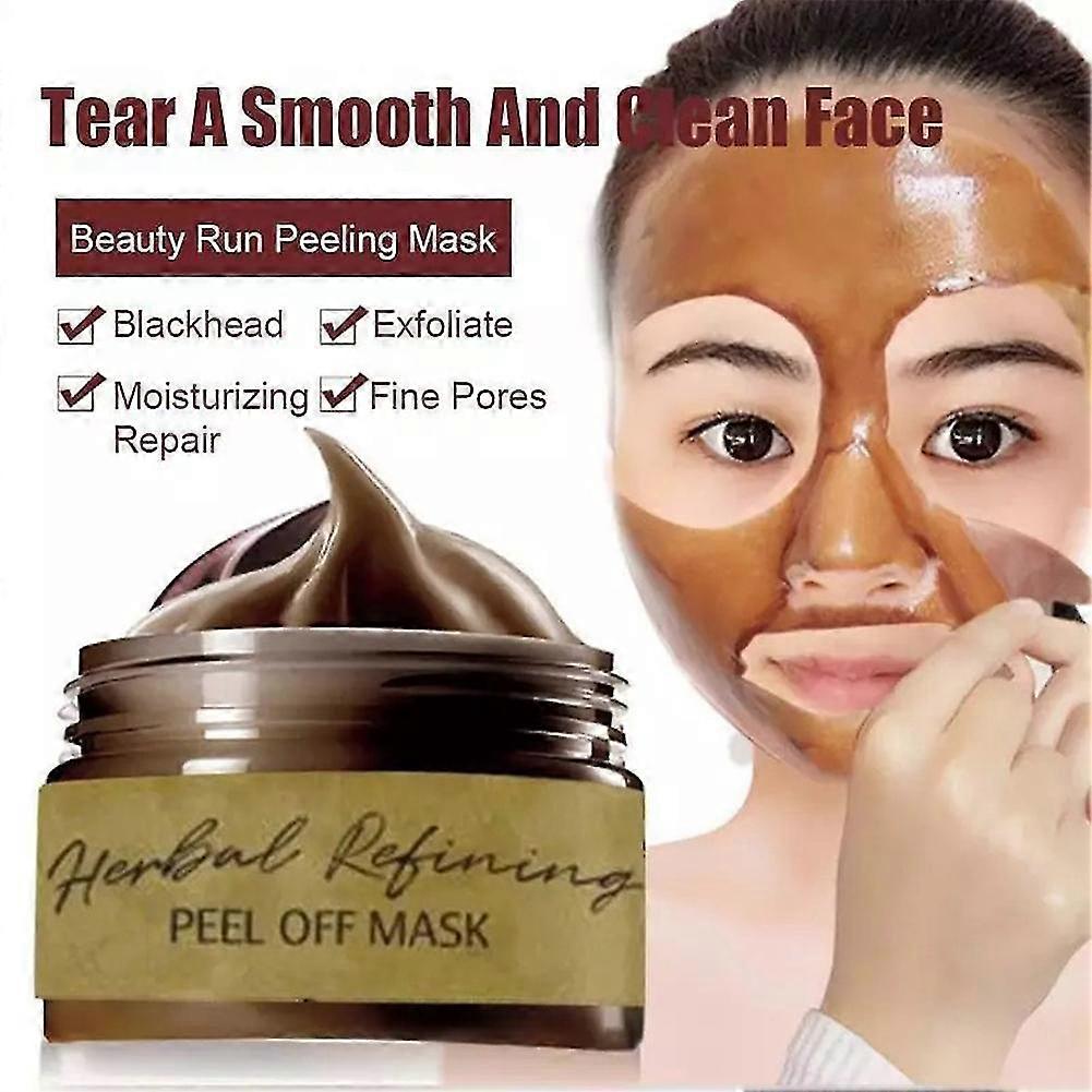 Herbal Refining Peel-off Mask Blackhead Removal Shrink Pore Mask Face ...