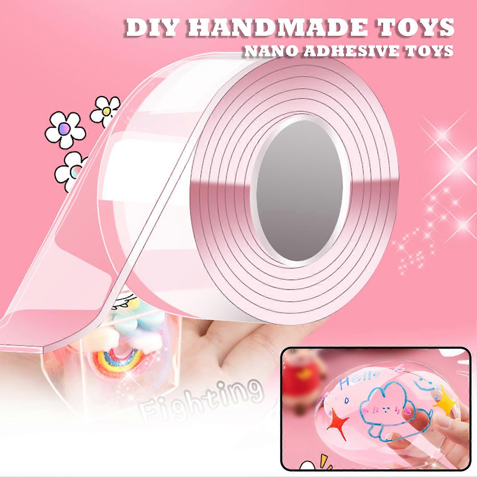 DIY Bubble Tape Kits Double-Sided Adhesive Tape with Straw Glitter Clear Bubble Balloons Tape ...