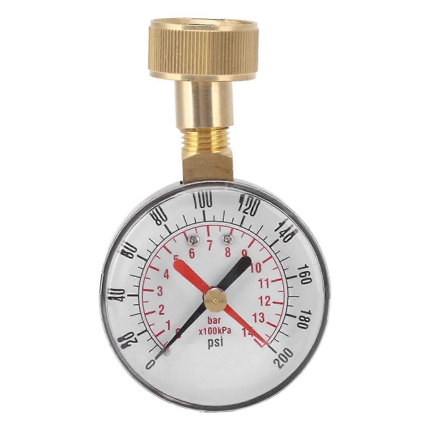 Manometer mit doppelter Skala, (0-200 psi / 0-14 bar) Universal ...