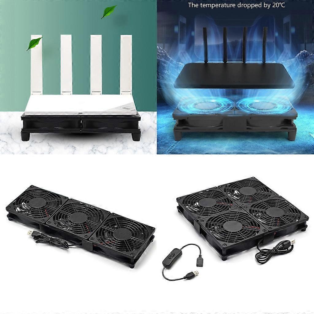 Compact DC5V 120mm USB Cooling Fan for Router Modem Receiver DVR TV Box ...