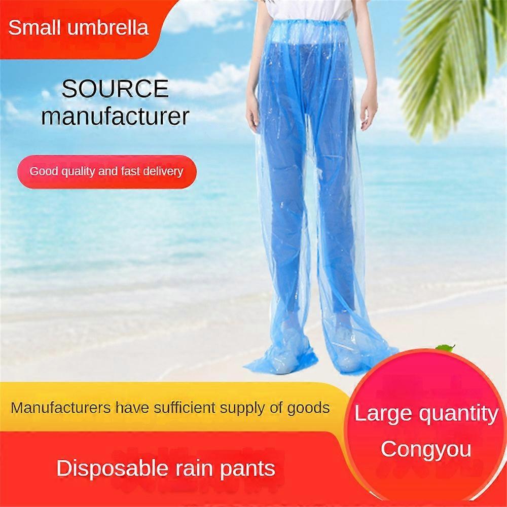 1-5x Disposable Rain Pants Thickened Pack Foot Drift Waterproof Split ...