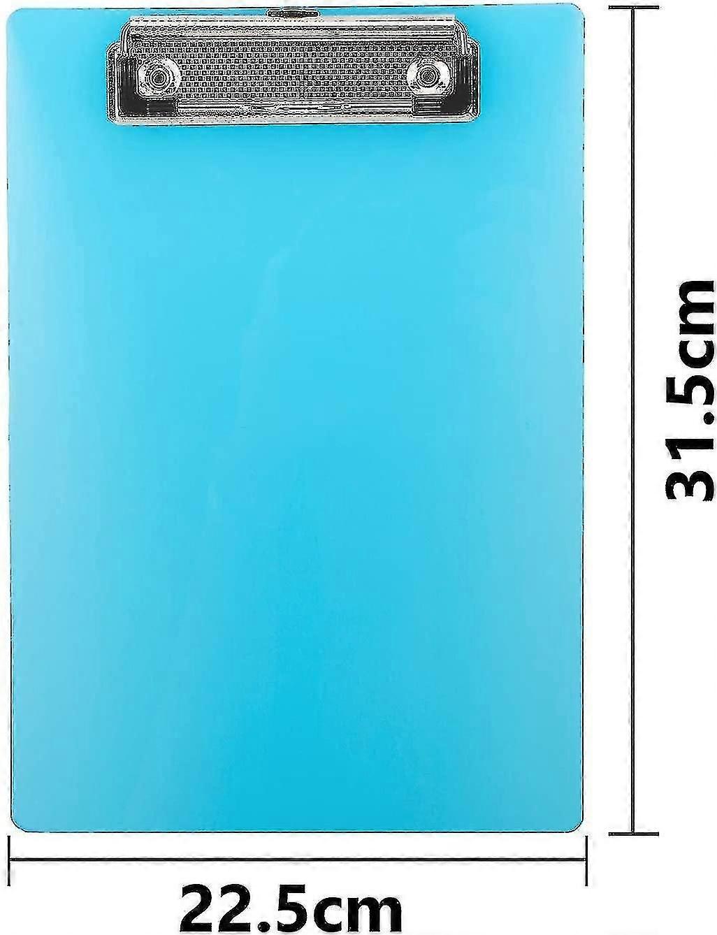 6pcs A4 Clipboard, Plastic Transparent A4 Clipboard 5 Colors Paper ...