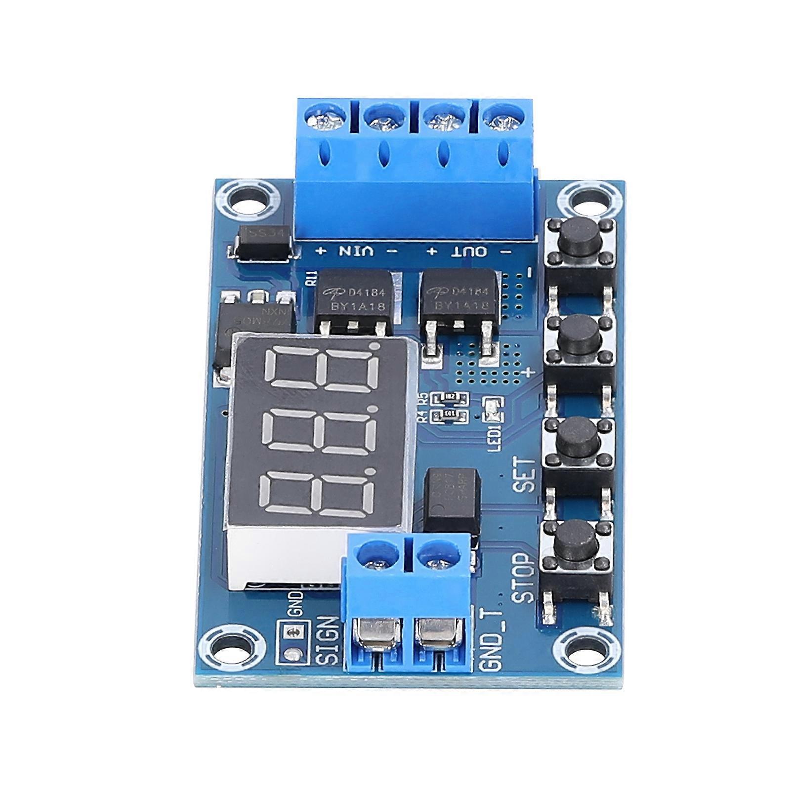 5-36V Input Dual MOS LED Digital Time Delay Relay Trigger Cycle Timer ...
