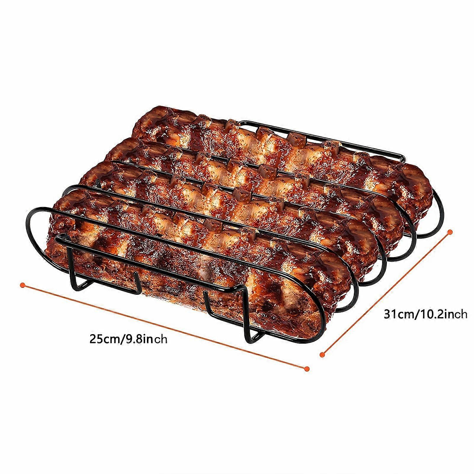 Rib Rack Stand Holder Rib Racks for Grilling Holds 4 Rib Racks BBQ Rib ...