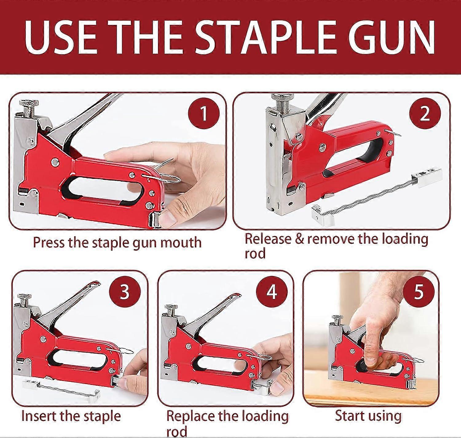 3-in-1 Heavy Duty Staple Gun, Upholstery Staple Gun with 3000 Staples ...