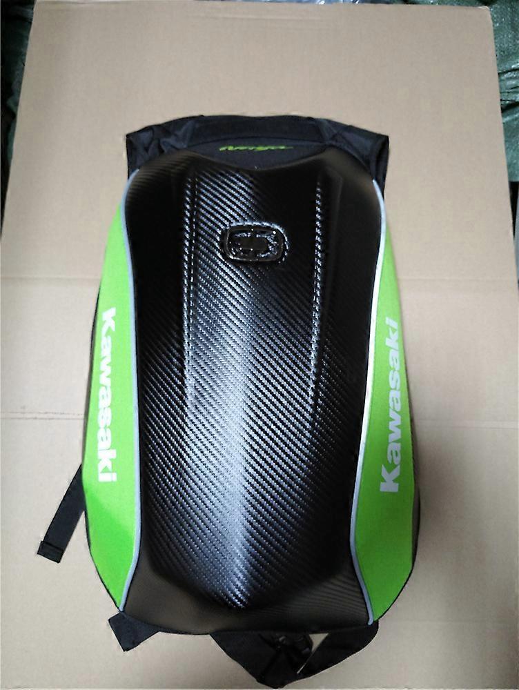 For Kawasaki Motorcycle Hard shell backpacks Motocross carbon fiber ...