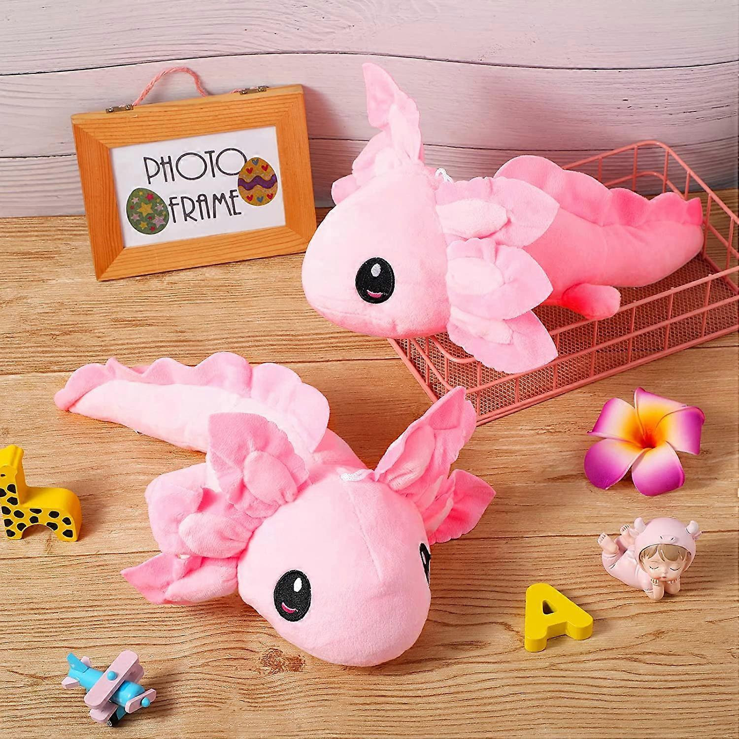 Axolotl Plush Doll Stuffed Toys 2 Pieces Pink Axolotl Plush Stuffed ...