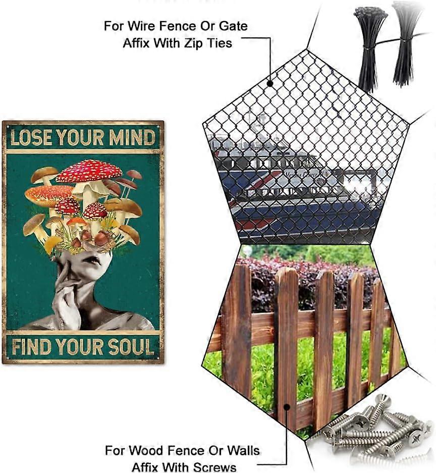 Vintage Lose Your Mind Find Your Soul Metal Tin Sign Plaque Poster ...