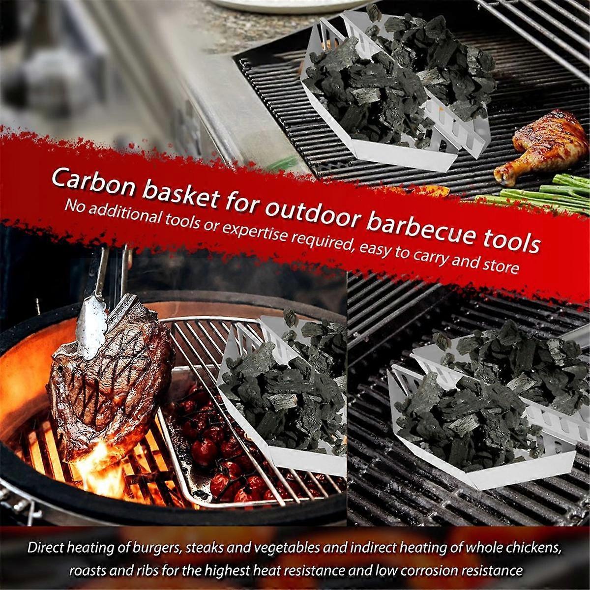 Charcoal Basket Char-Basket Wood Chip Holder for Outdoor Bbq Grilling ...