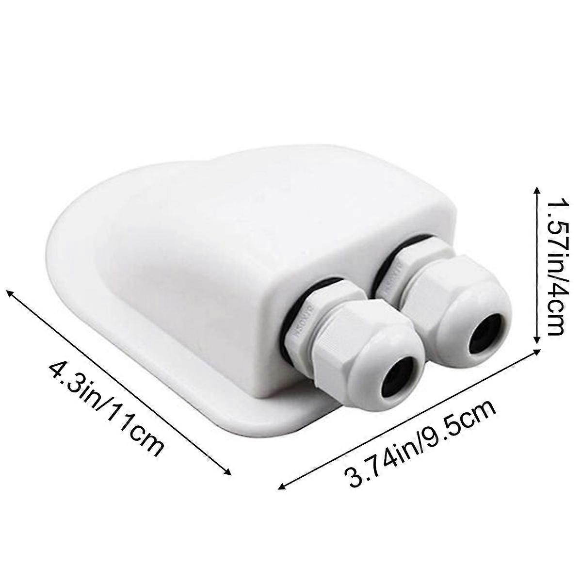 Solar Panel Cable Box Roof Pass-Through for Motorhome Double Hole ...