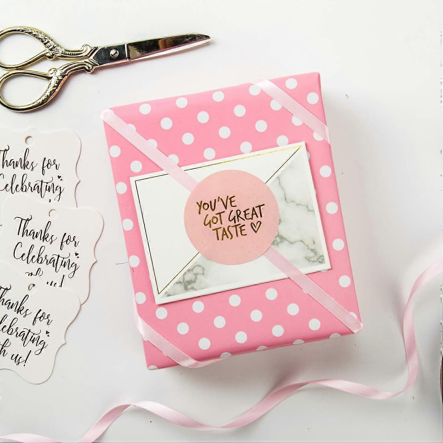 Reversible Wrapping Paper - Mini Roll - 17 Inch X 33 Feet - Pink and ...