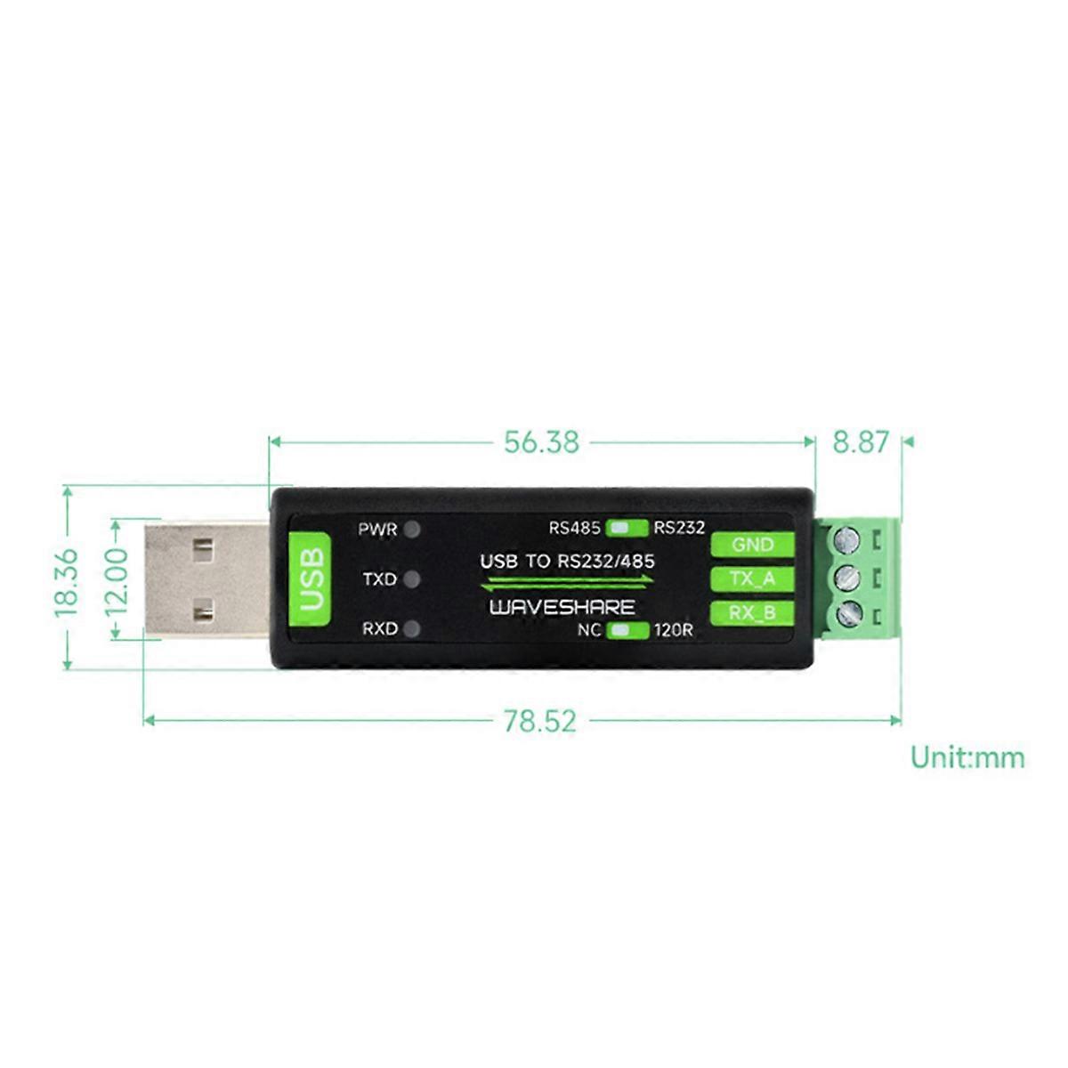 Waveshare USB to RS232/485 Serial Communication Converter FT232RNL ...