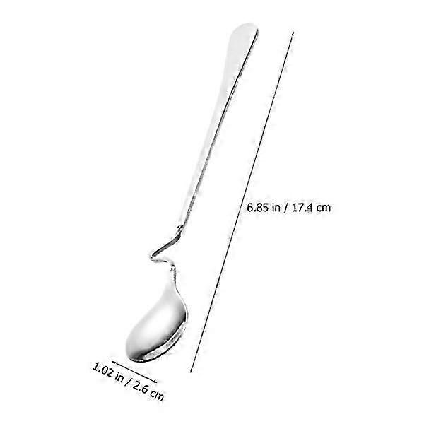 4pcs Stainless Steel Spoons Mixing Spoons Coffee Spoons Stirring Spoons ...