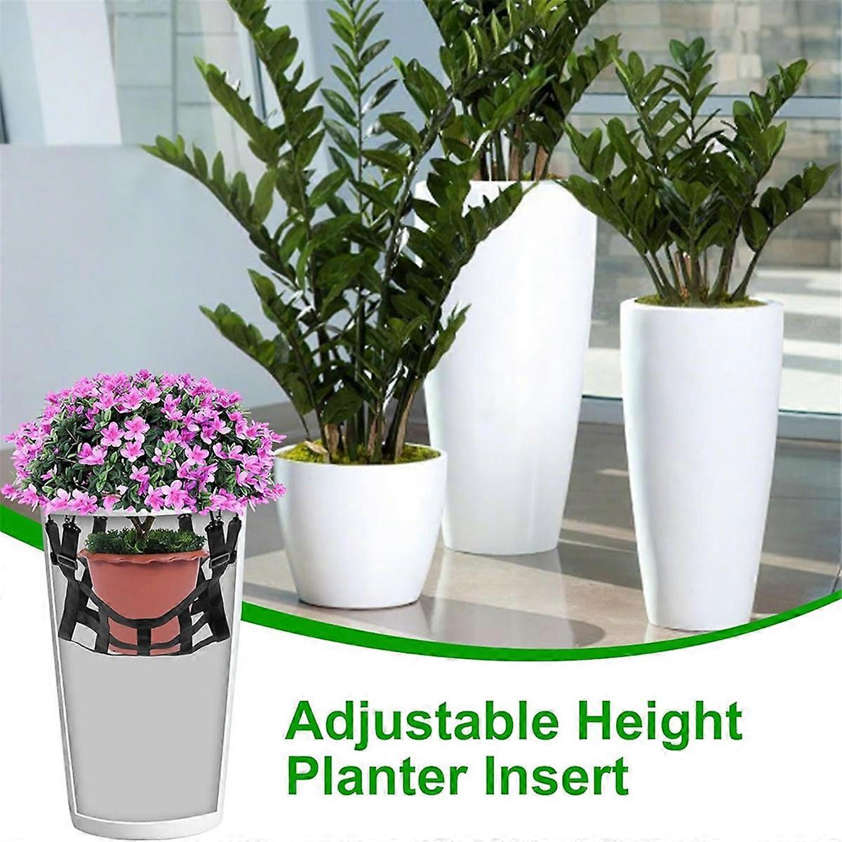 Adjustable Height Planter Inserts Elastic Planter Lift Riser Insert ...