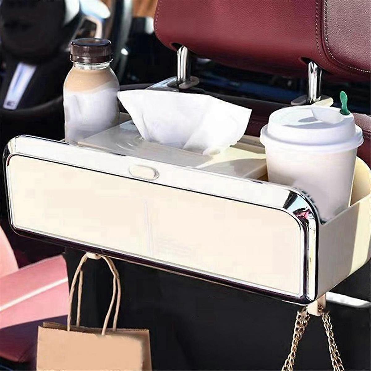 Multi-Functional Car Tissue Box with Hooks for Organizing Travel ...