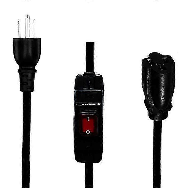 3 Extension Cord with Waterproof Switch, 1875W Heavy Duty Extension ...