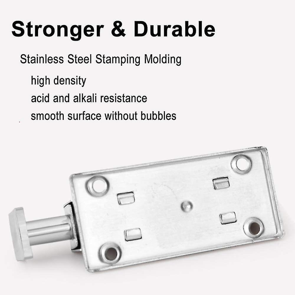 2 Pack Stainless Steel Spring Loaded Automatic Door Latch With Sliding ...