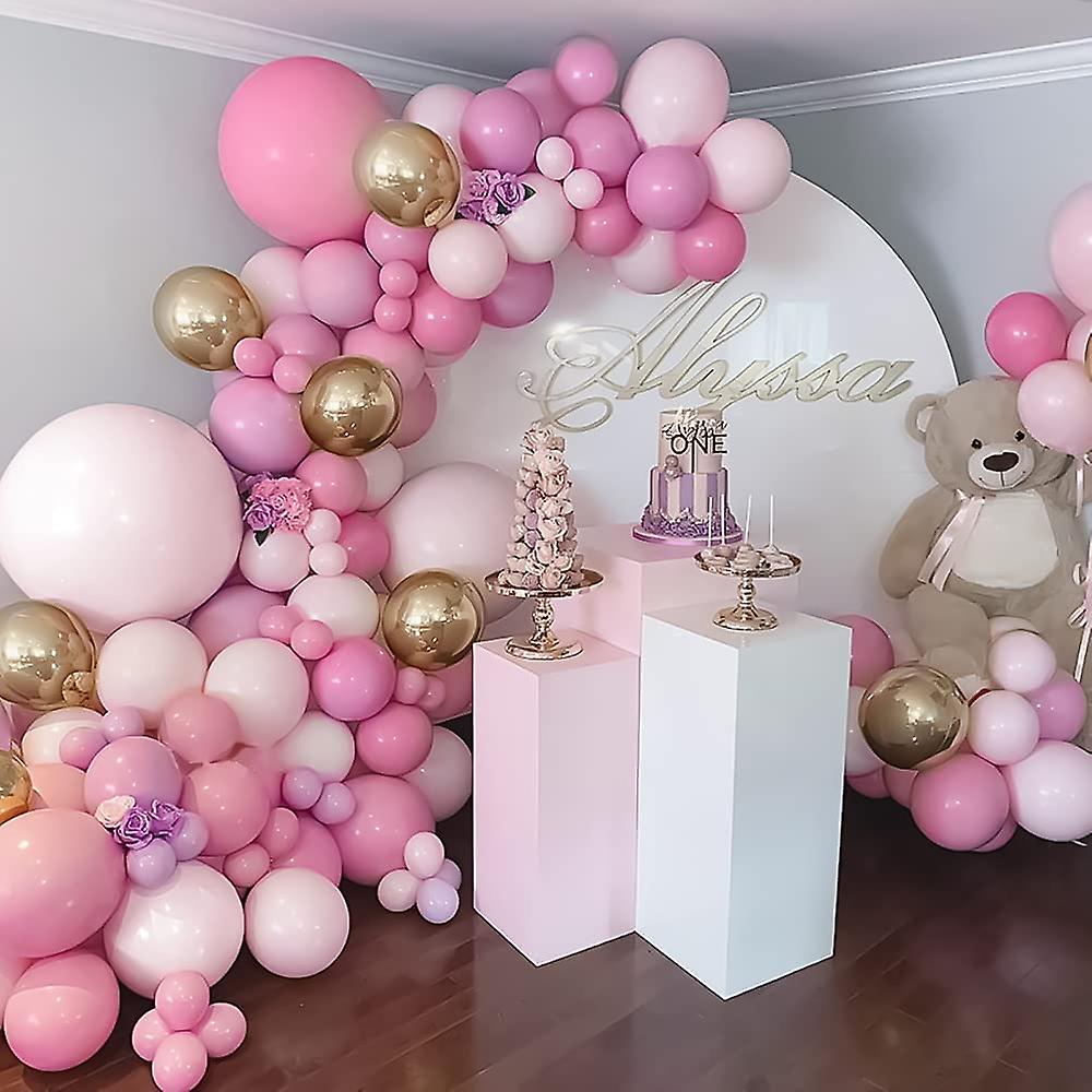 Pink Balloon Arch Garland Kit, Pink Balloons Arch Kit Decoration Party ...