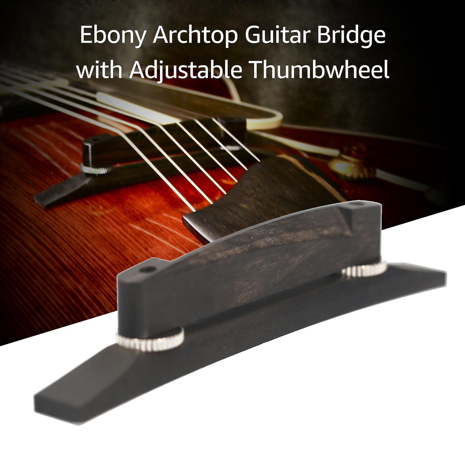 Jazz Guitar Bridge Floating Archtop Bridge with Adjustable Thumbwheel for Archtop Guitars ...