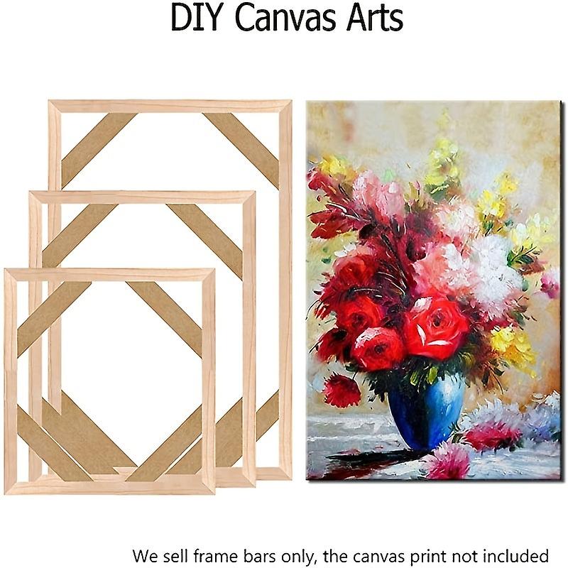 1 Set Diy Wood Canvas Stretcher Frame Bars Kit For Gallery Wrap Oil ...