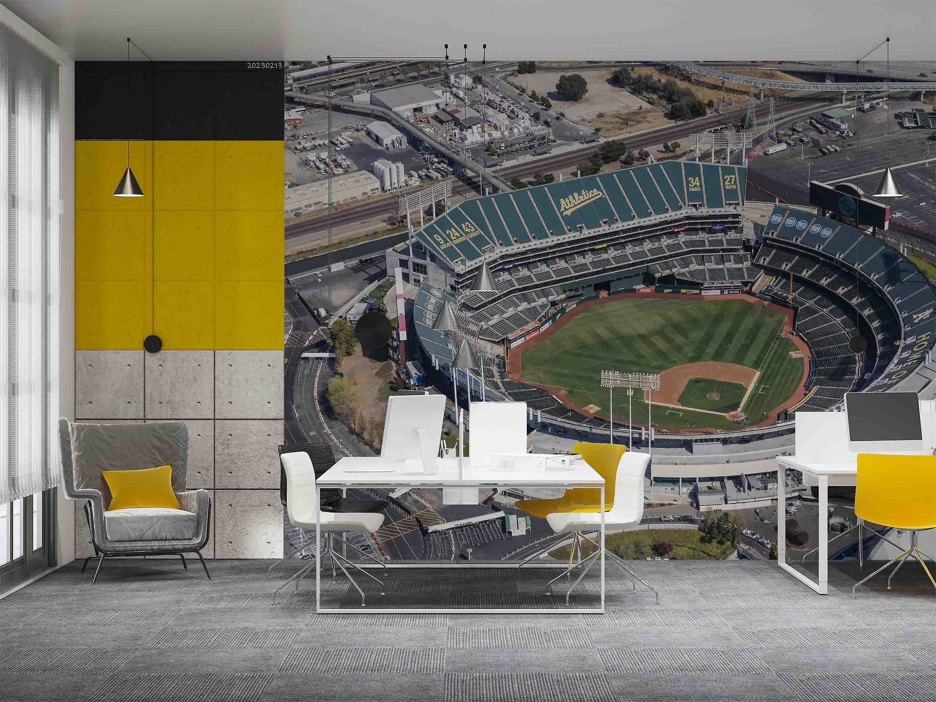3D Oakland Coliseum Wall Mural Wallpaper Gd 1523 | Fruugo UK