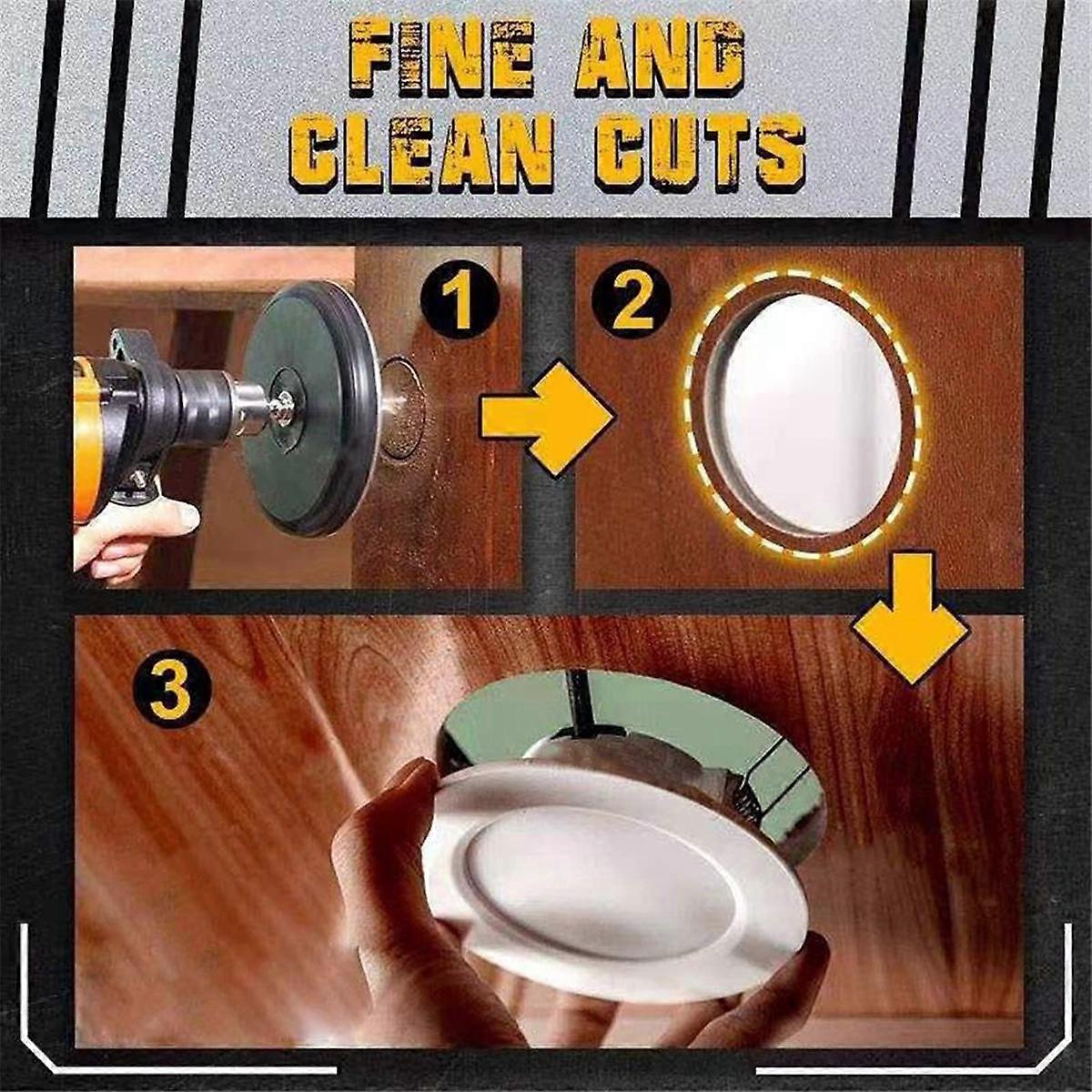 Round Circular Punch Saw Adjustable Punching Saw Hole Opener Tools with ...