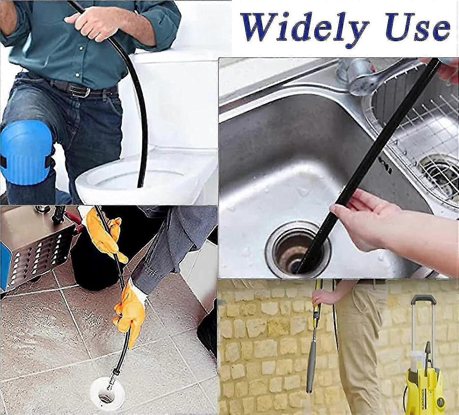 30m High Pressure Washer Hose Drain Pipe Cleaning Set Adapted To Lavor ...